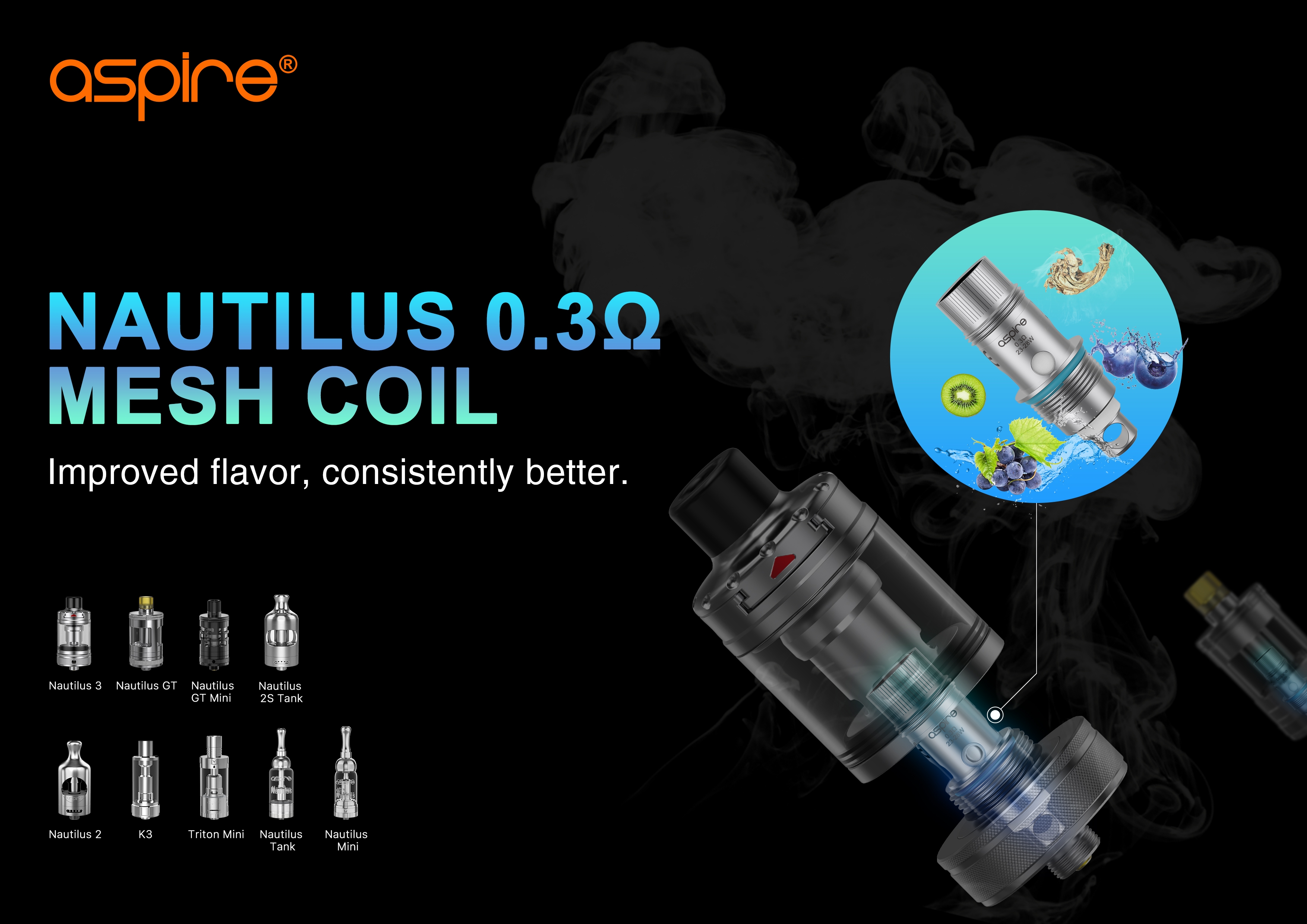 Aspire Nautilus Mesh Coil Head 0.3ohm 5pcs