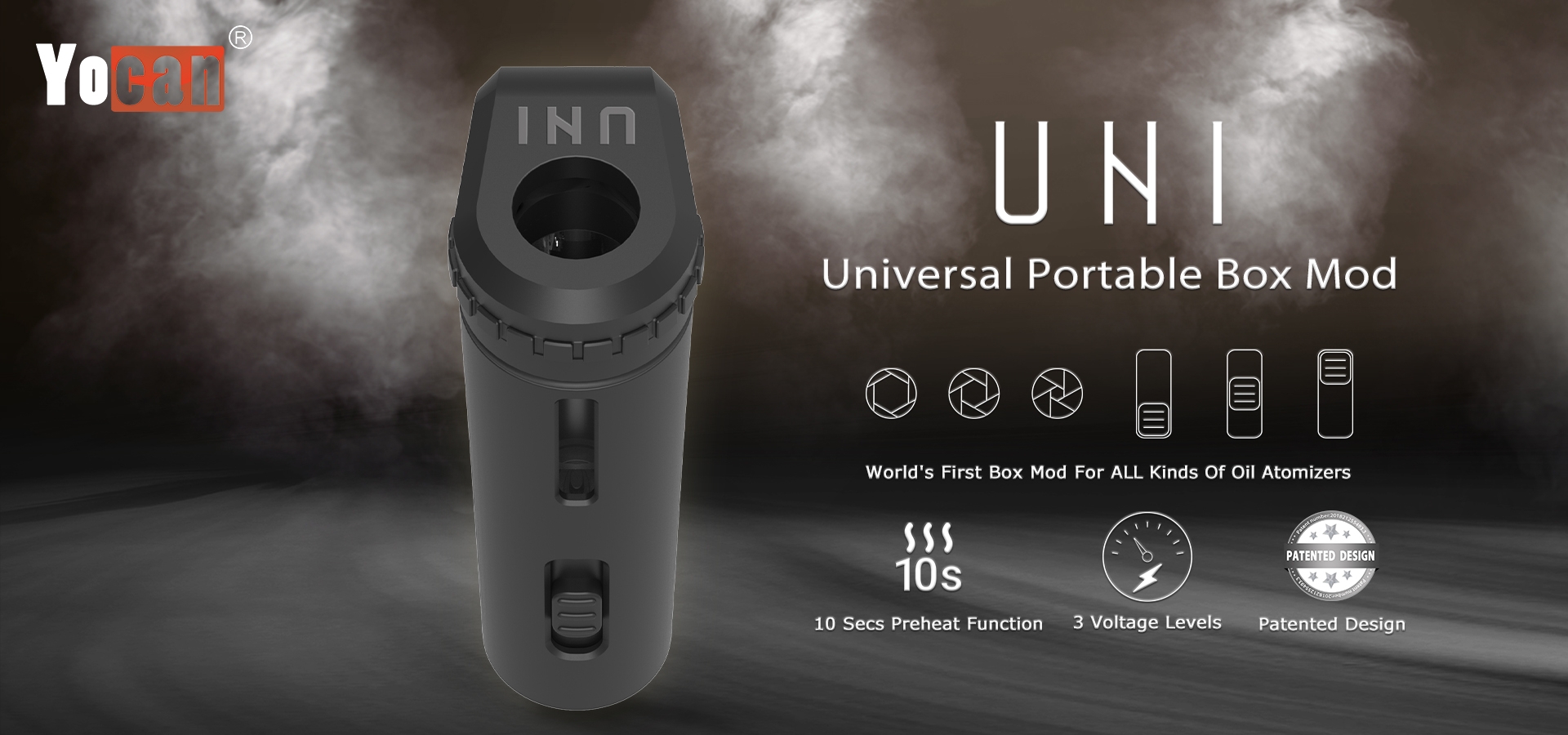 Yocan UNI 650mAh Universal Portable Vaporizer Box Mod